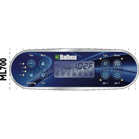 hot tub parts - Balboa ML700 Control panel