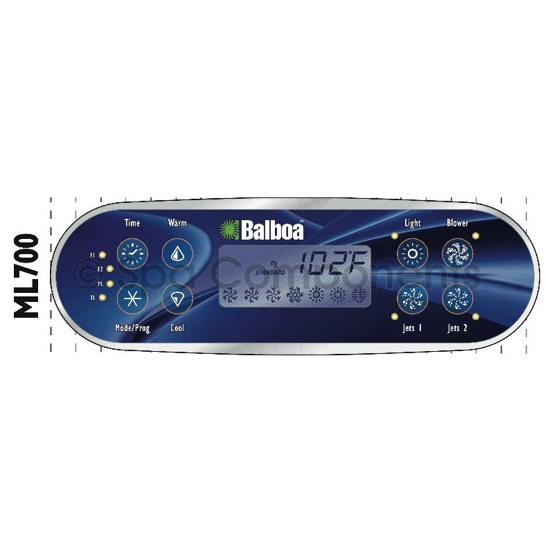 hot tub parts - Balboa ML700 Control panel
